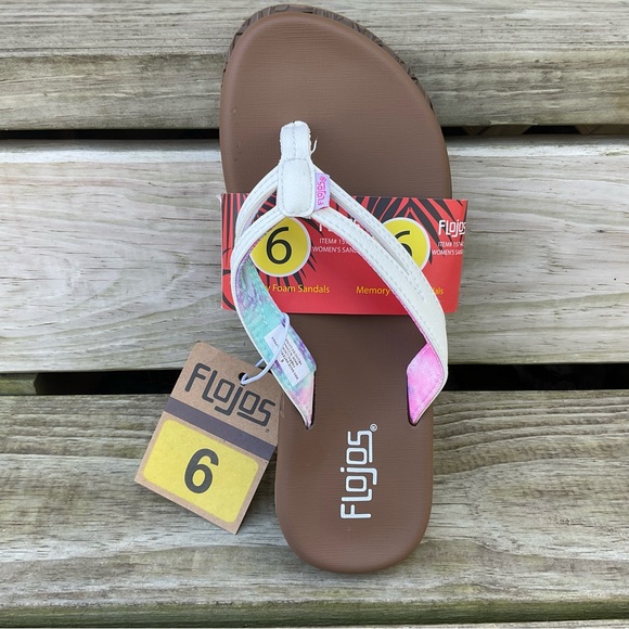 Flojos | Shoes | Flojos Tie Dye Flip Flop Thong Pink White Sandals ...
